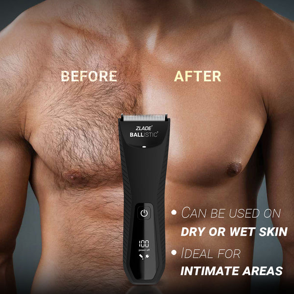 Zlade Ballistic Manscaping Body Trimmer for Men | Li-Ion Rechargeable ...